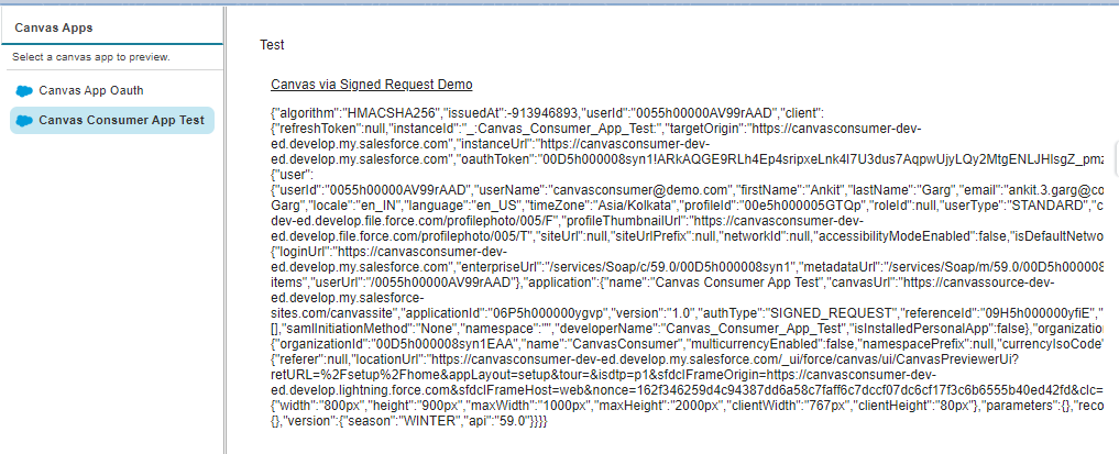 Salesforce Canvas Authentication using Signed Request and OAuth 2.0