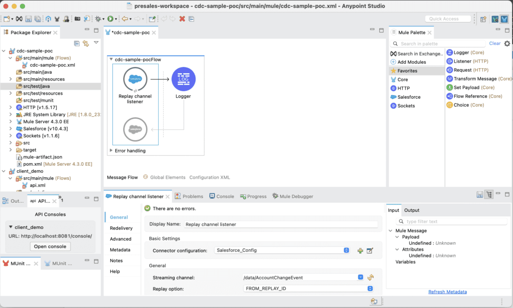 Salesforce CDC (Change Data Capture) integration using MuleSoft