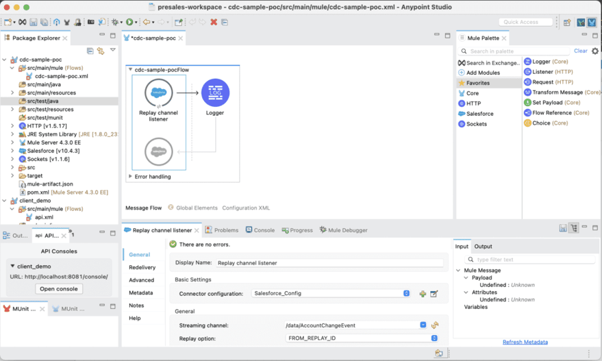 Salesforce CDC (Change Data Capture) integration using MuleSoft
